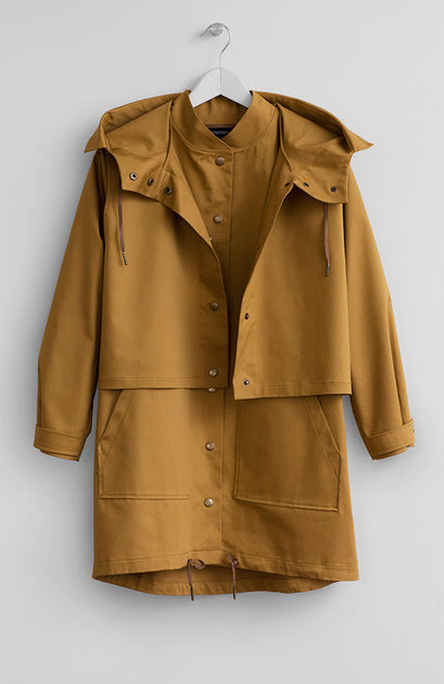 TWO-PIECE YELLOW PARKA JACKET – SomeMoment